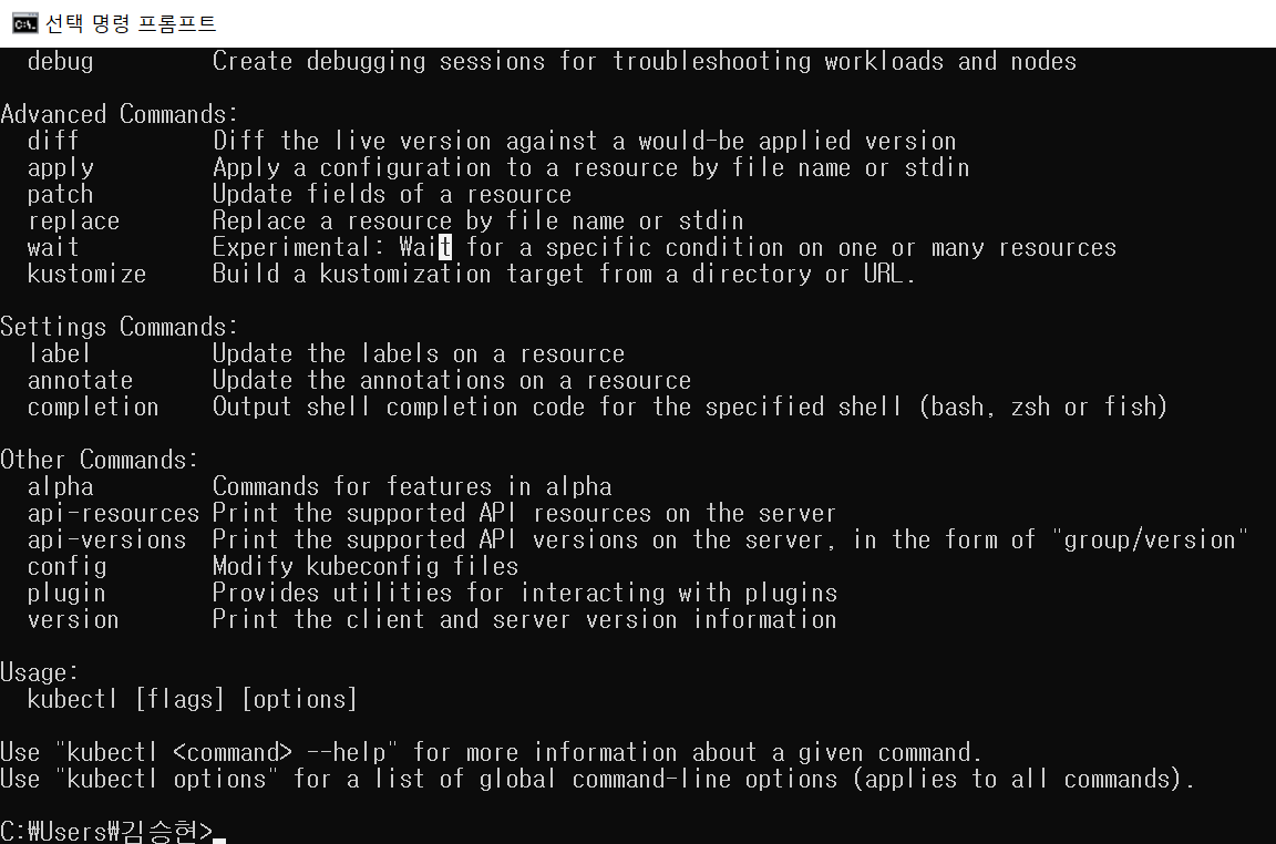 Windows 에서 kubectl 설치하기