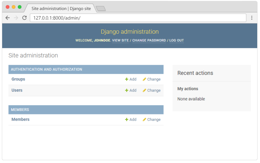 파이썬 Django Admin 회원관리member 