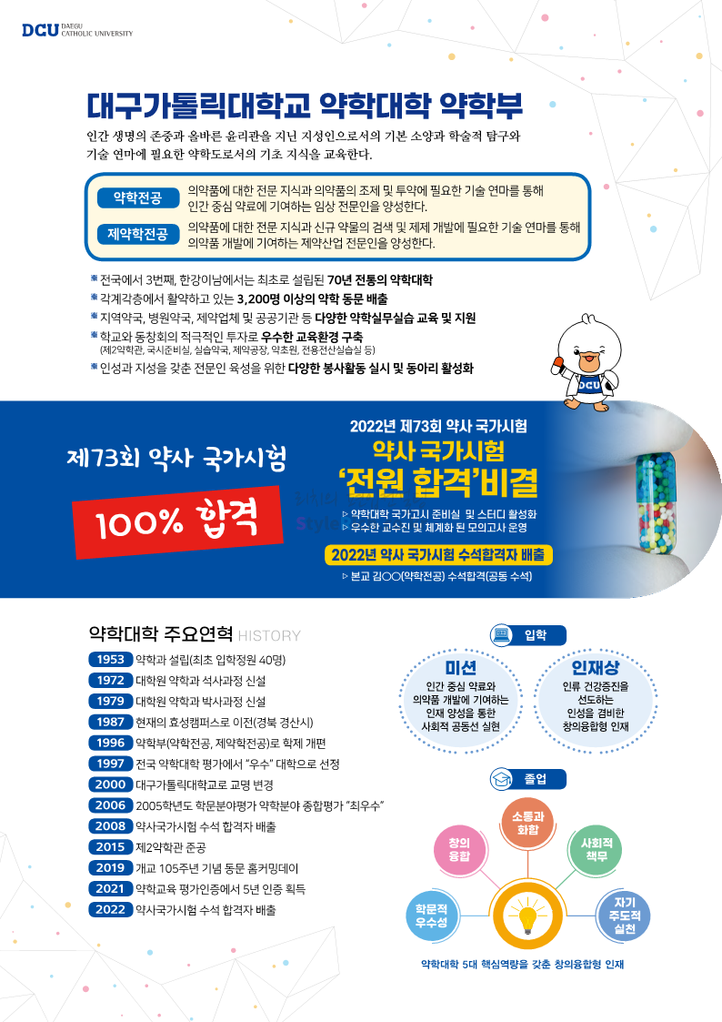 대구가톨릭대 약대편입 2023학년도 모집요강 간편하게 보자