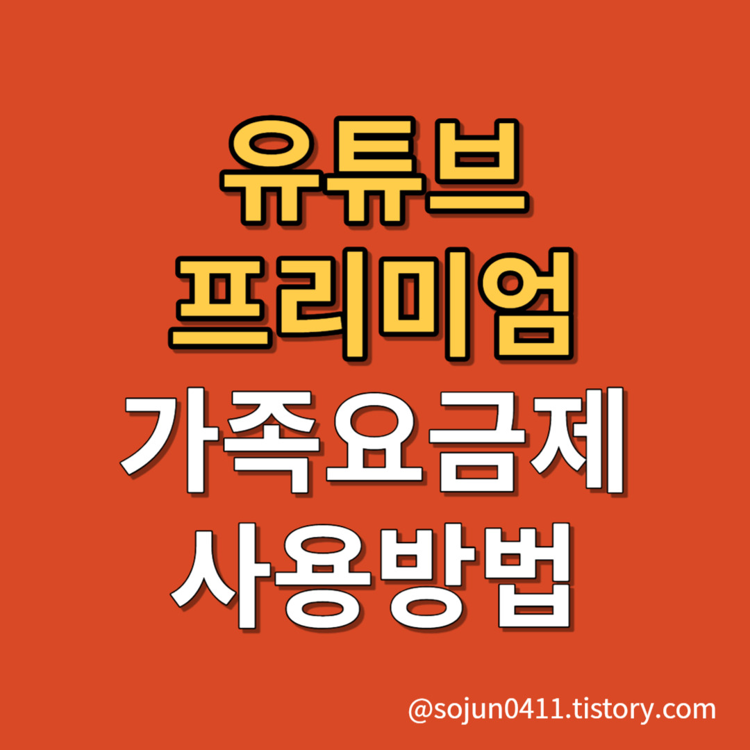 유튜브 프리미엄 가족요금제 및 가족공유 단점 Vpn 우회