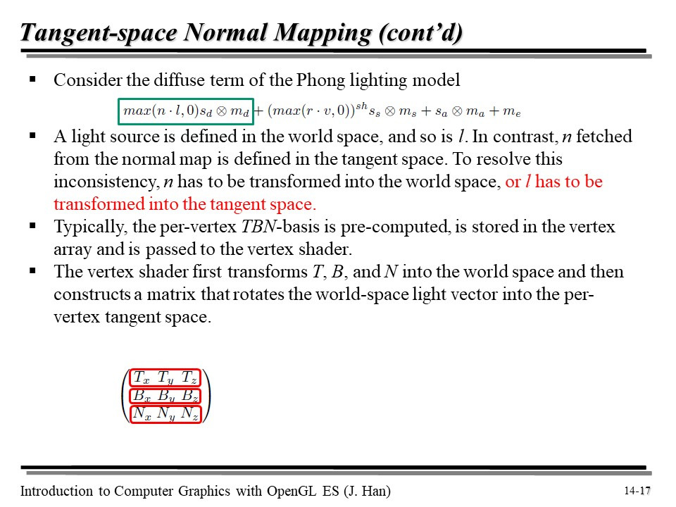 [OpenGL ES] 14강 : 노말 매핑(Normal Mapping), Height Map, 탄젠트 공간(Tangent ...