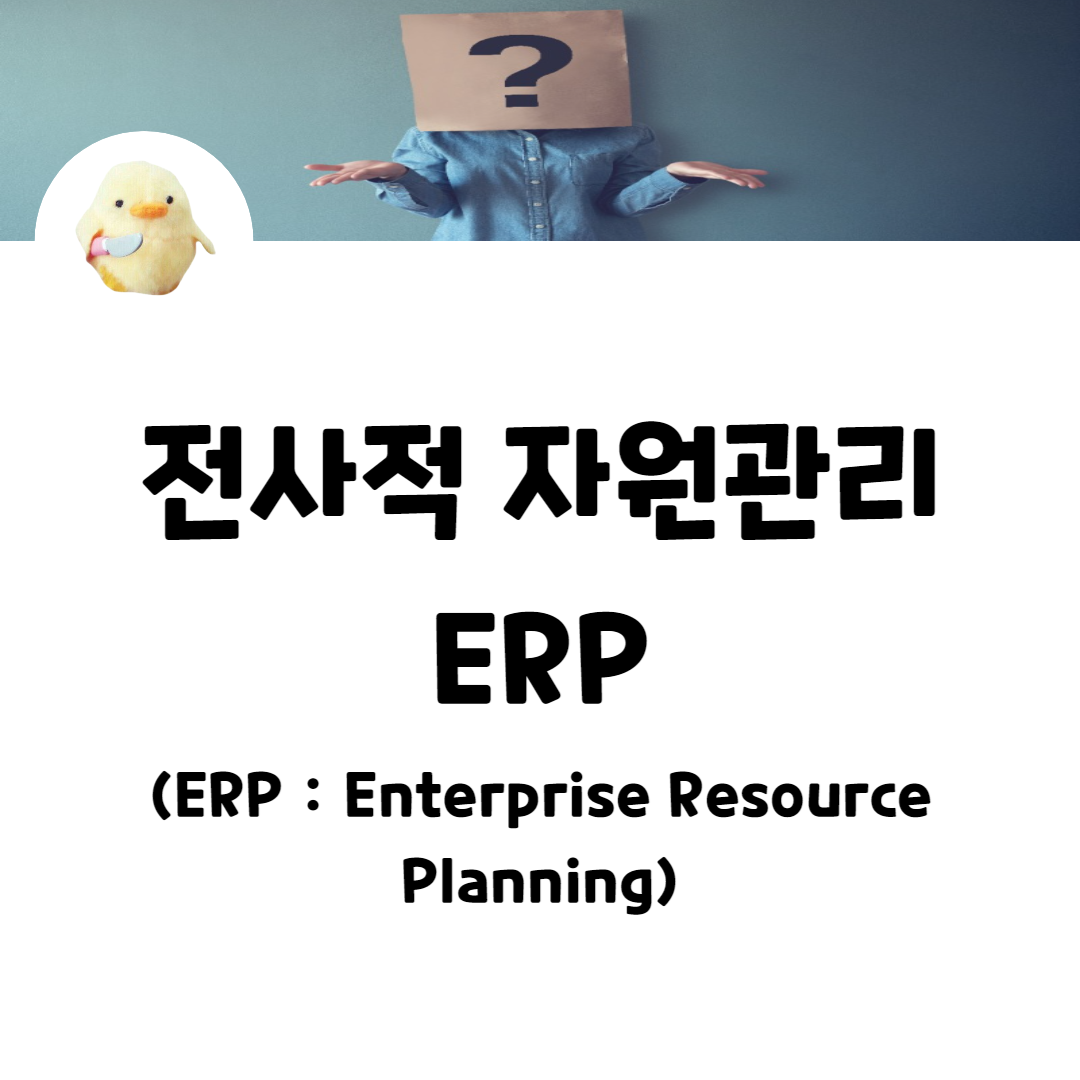 전사적 자원 관리 시스템erp：enterprise Resource Planning에 대해 알아보자