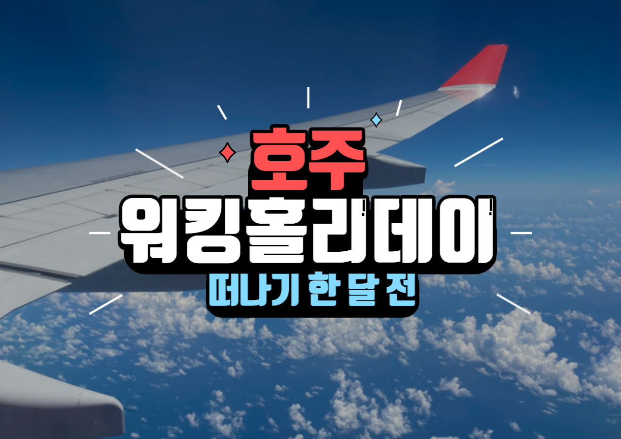 호주 워홀 워킹홀리데이떠나기 한 달 전 준비비자신청 신체검사 예방접종 서류준비 항공권구매