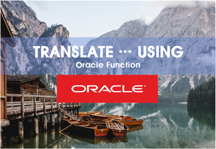 【오라클(Oracle) SQL 함수】 TRANSLATE … USING 함수