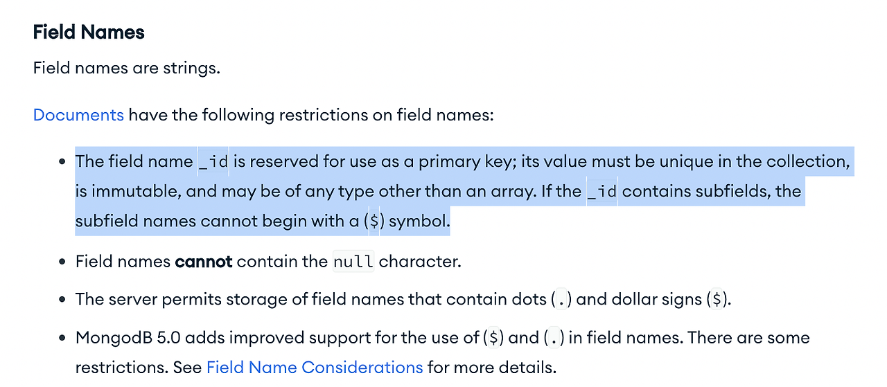 [MongoDB] _id를 제거할 수 있을까?