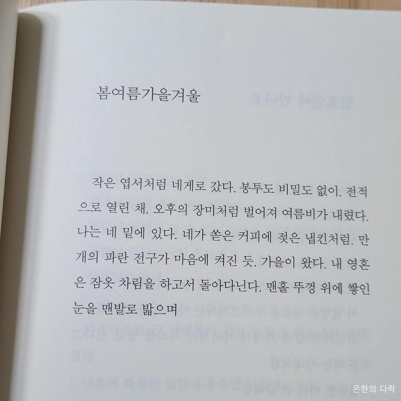 나는 오래된 거리처럼 너를 사랑하고 진은영