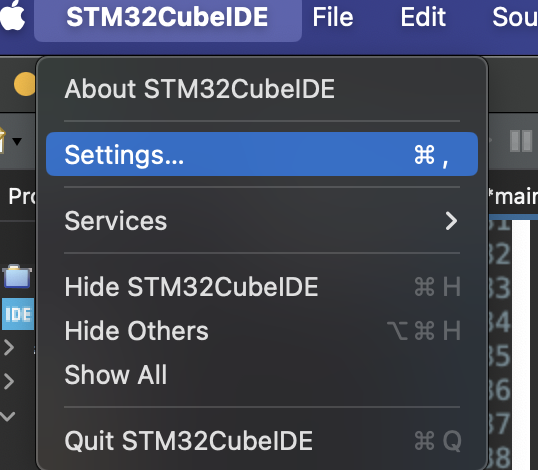 STM32CUBE IDE - 코드 자동완성 단축키 변경