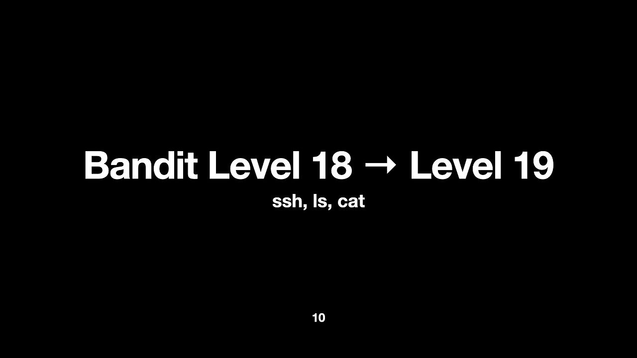 Bandit Level 18 → Level 19