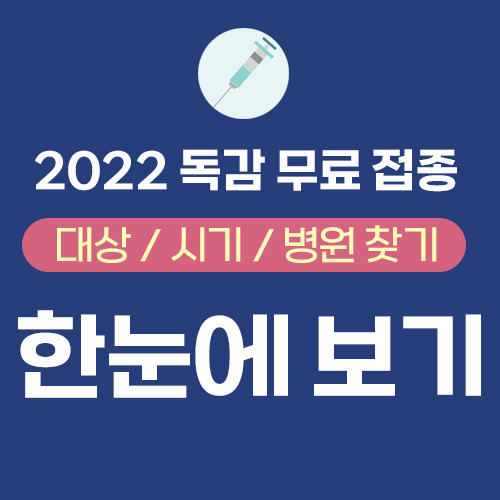 2022 독감4가 무료예방접종 대상일정 한눈에 보기 유료독감 싼곳 찾기
