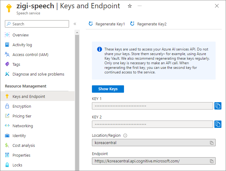 Azure AI Service : Speech Service로 음성 인식하기