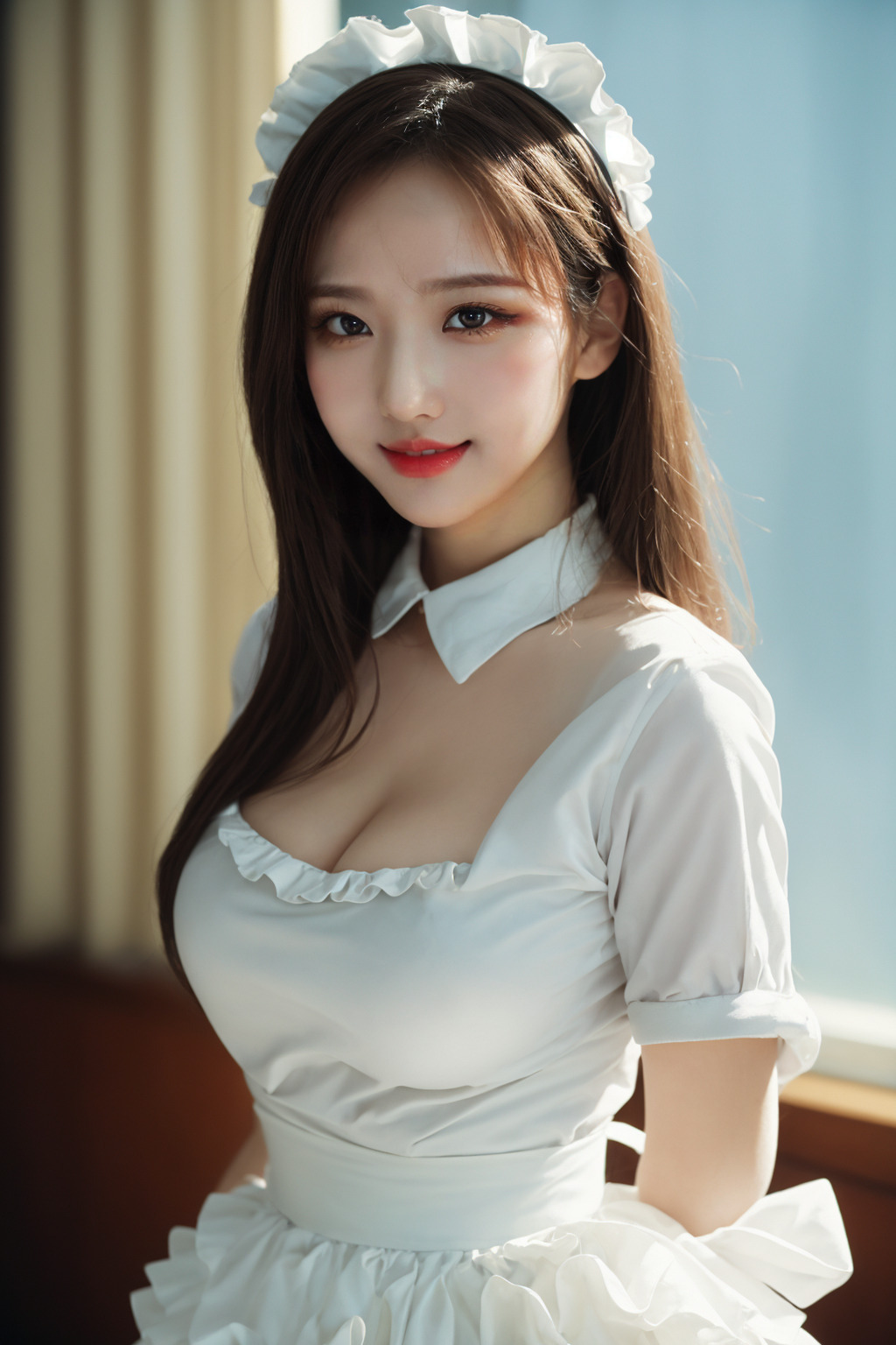 Ai로 생성한 순백의 메이드 실사풍 이미지 생성하기 만들기