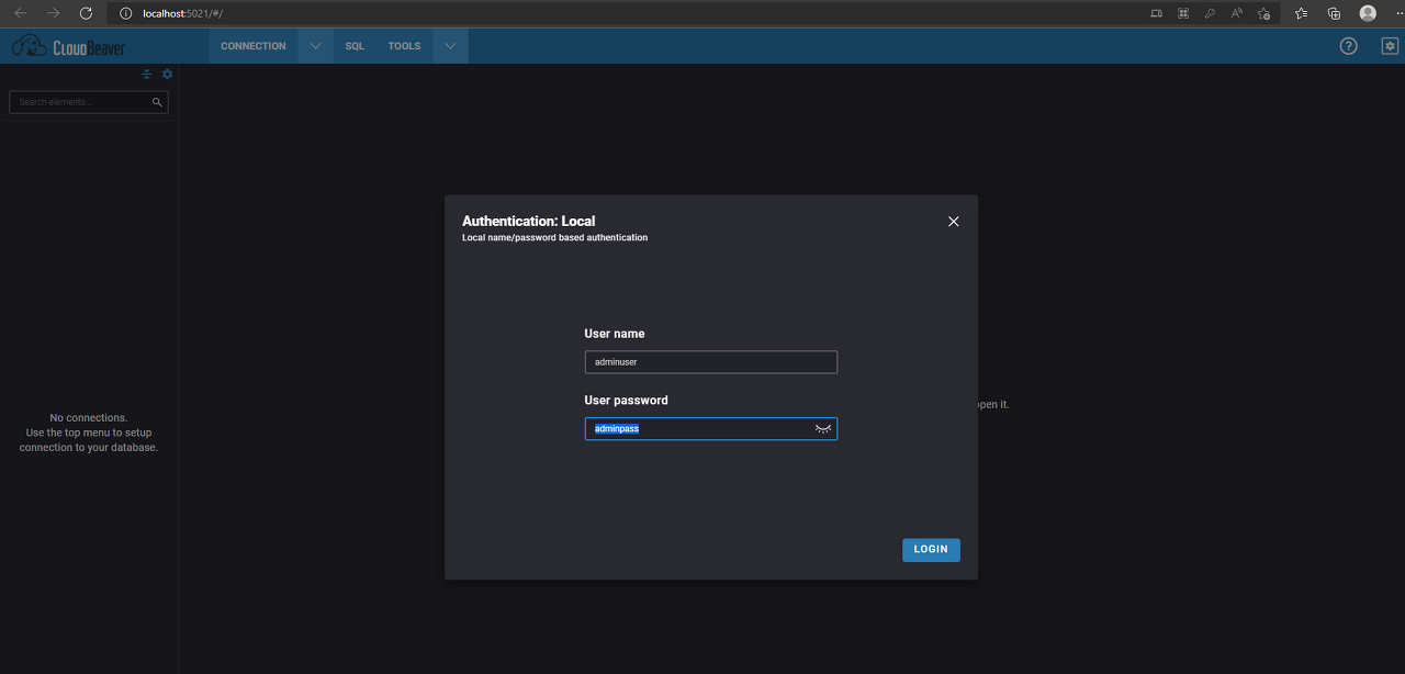Docker에서 데이터베이스 및 GUI 클라이언트 실행