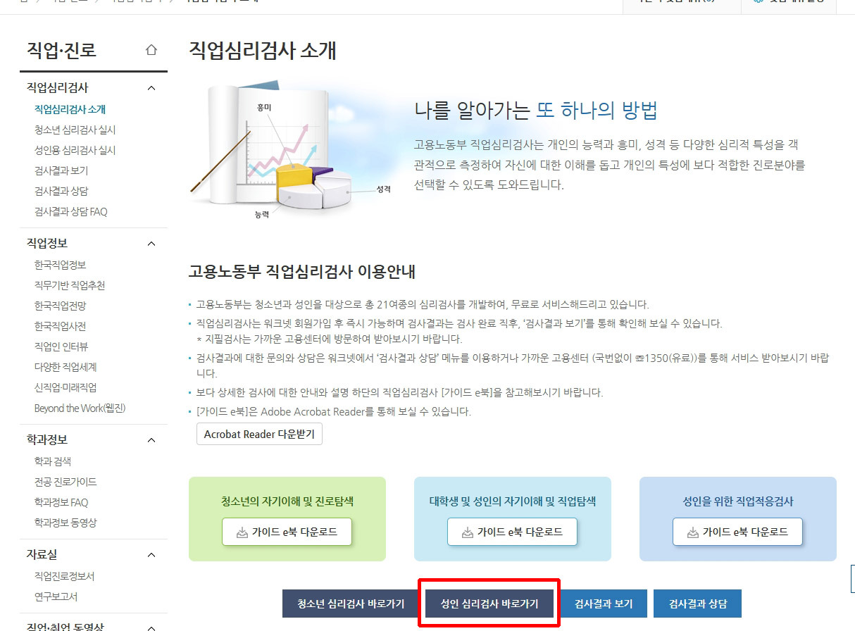 2024년 실업급여구직급여 5차 실업인정 직업심리검사 채용기관 홈페이지 지원