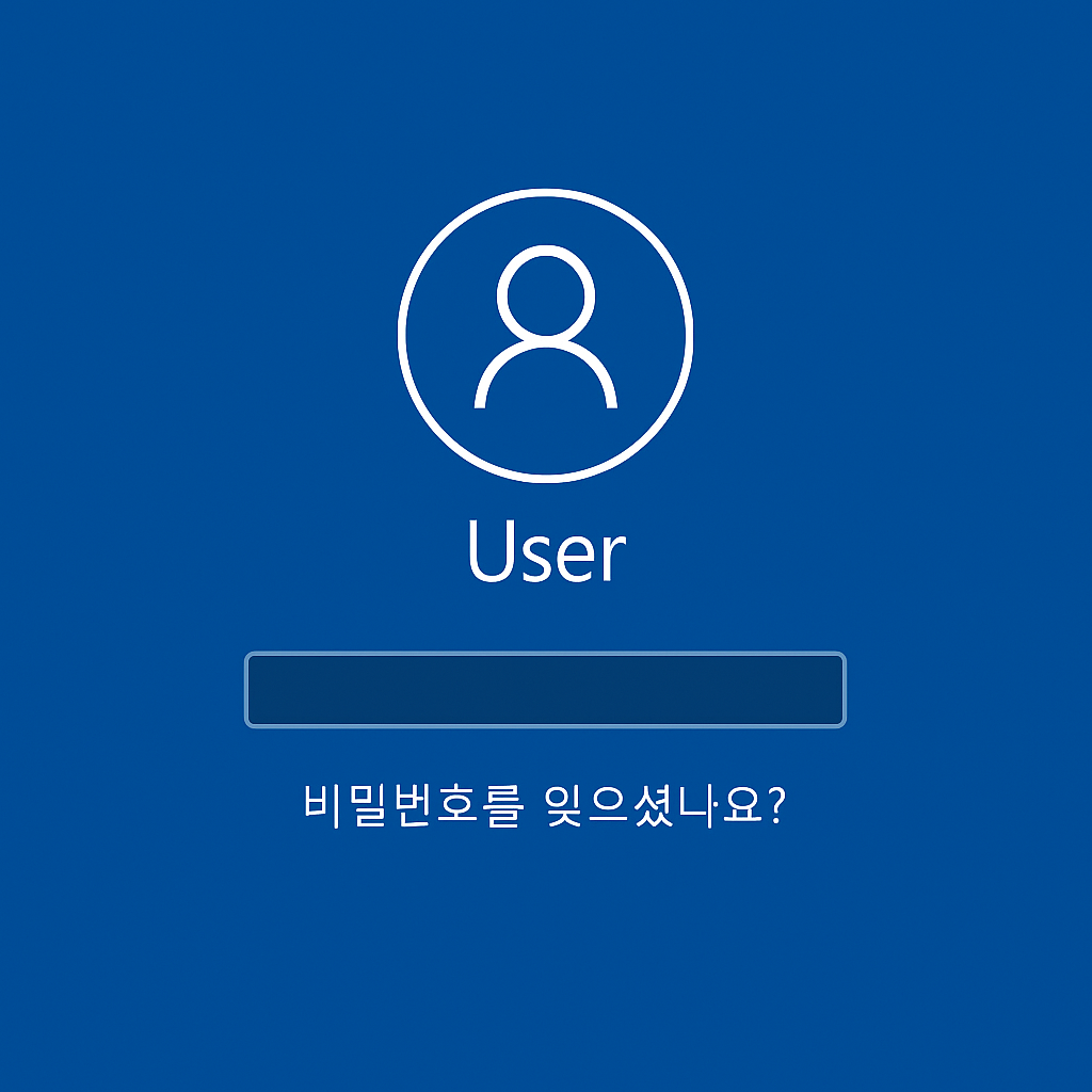 윈도우10과 윈도우11에서 로그인시 비밀번호를 잊어 버렸을때 찾기~