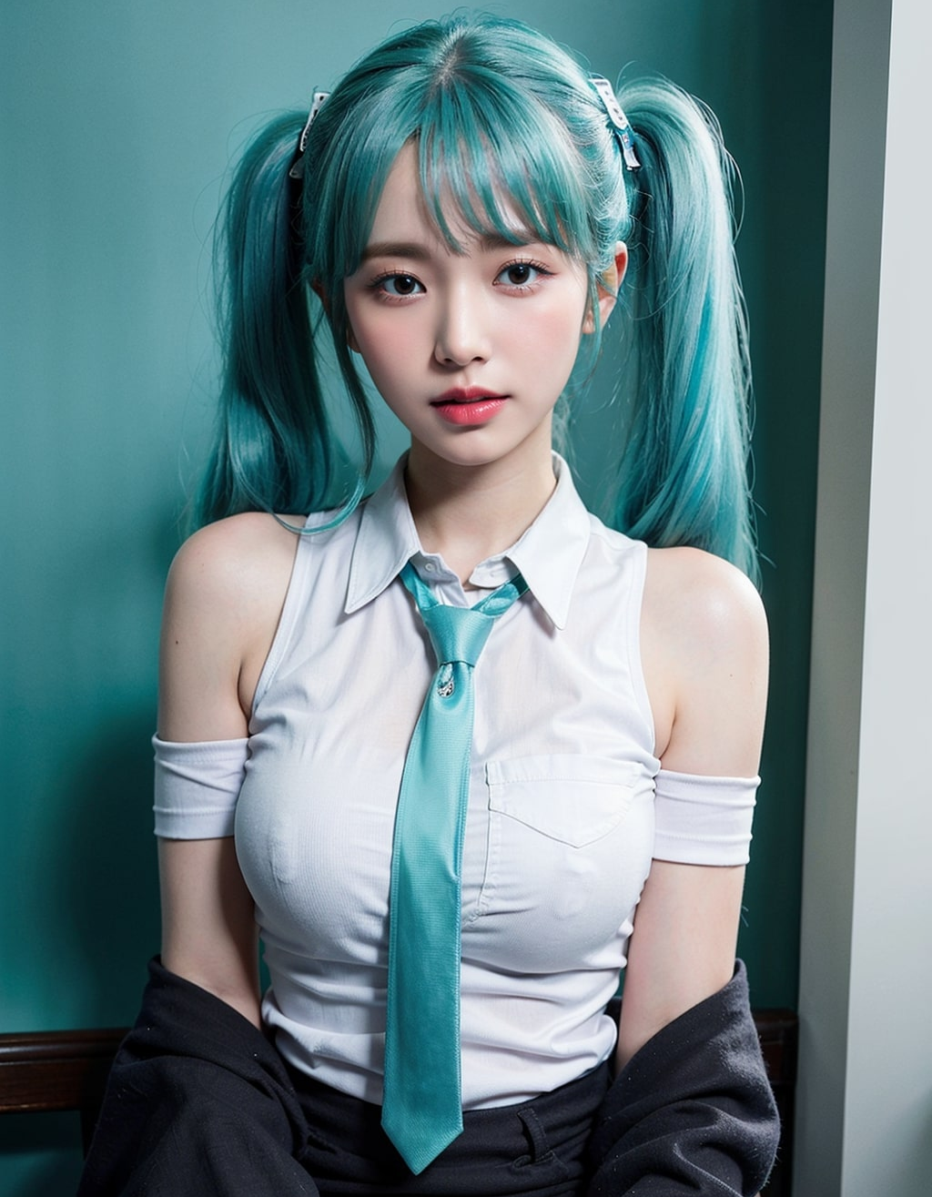 플래시24 카툰애니 Ai로 그린 만든 하츠네 미쿠 헤어스타일