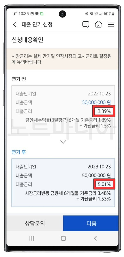 신한은행 쏠편한 직장인 신용대출 연장 방법비대면