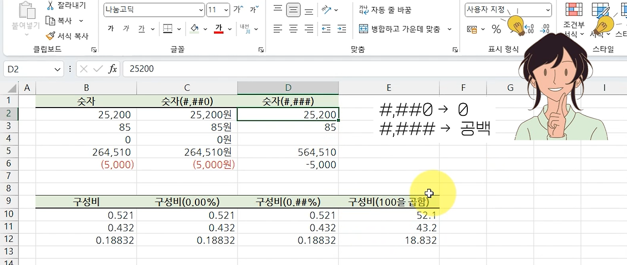 엑셀 데이터 표시 형식 총정리 ｜ 데이터의 가치를 더욱 효과적으로 전달할 수 있어요～ 짤막한 강좌