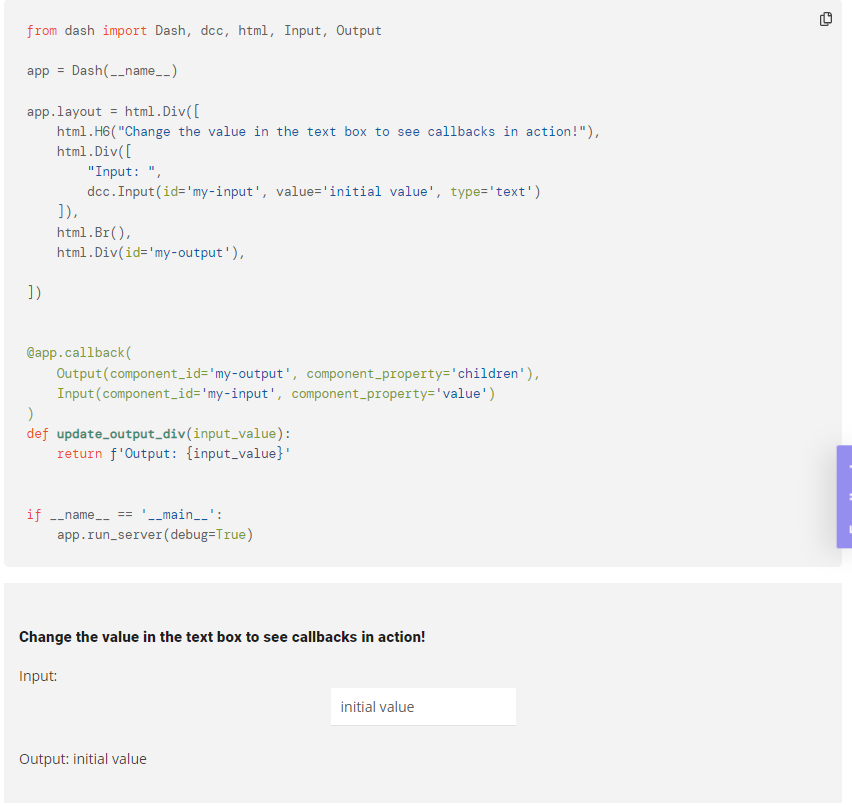Dash 파이썬 유저 가이드 한글 - Dash Tutorial / Part 3.Basic Callbacks 1