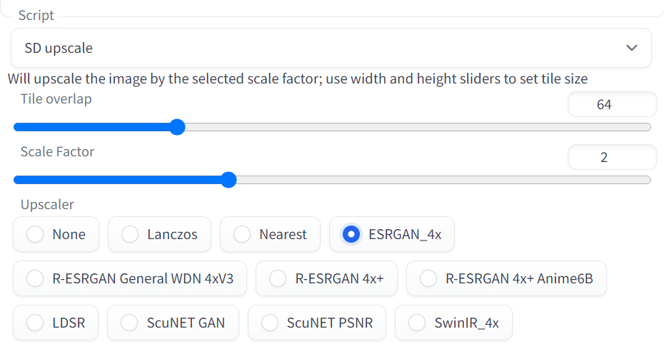 Stable Diffusion WebUI 이미지 업스케일(Upscale) 방법