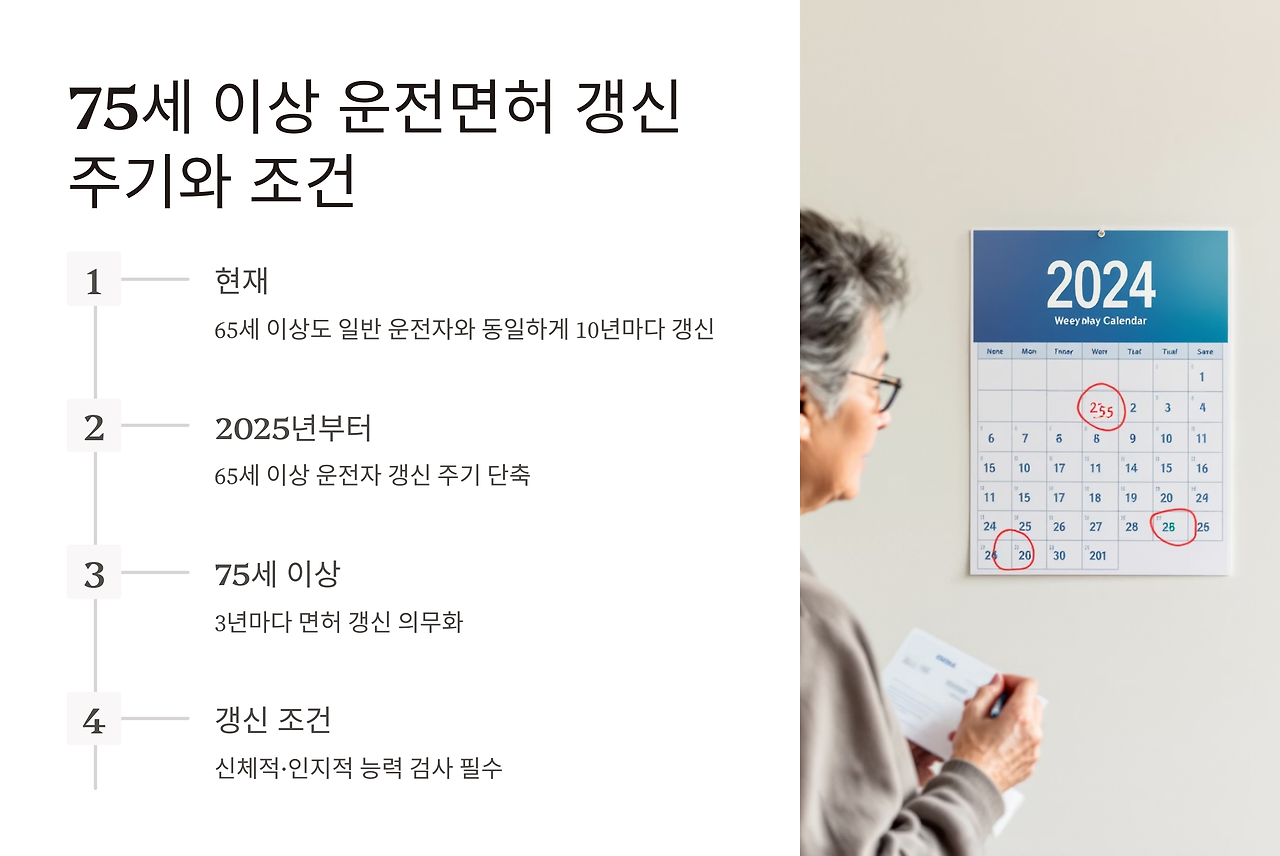 고령자 운전면허 갱신 총정리｜적성검사부터 교통안전교육까지 2025 변경사항 안내