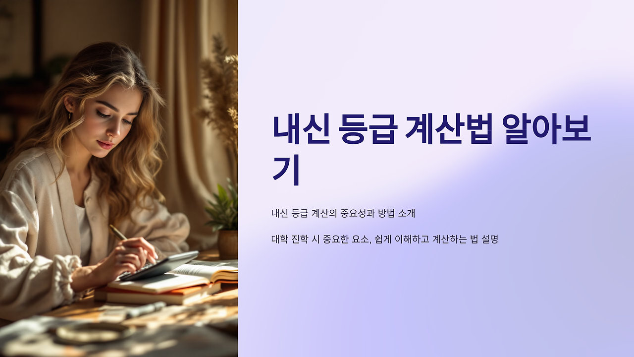 내신 등급 계산법 어렵지 않아요 😊