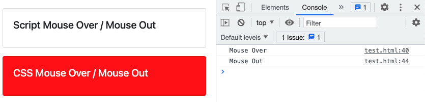 CSS :hover - 마우스 오버(mouseover) / 마우스 아웃(mouseout) 이벤트 처리