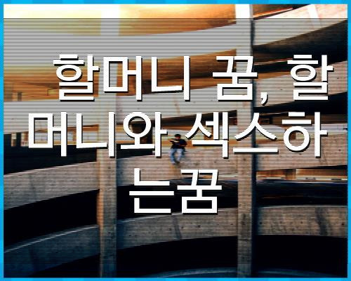 할머니 꿈 할머니와 섹스하는꿈