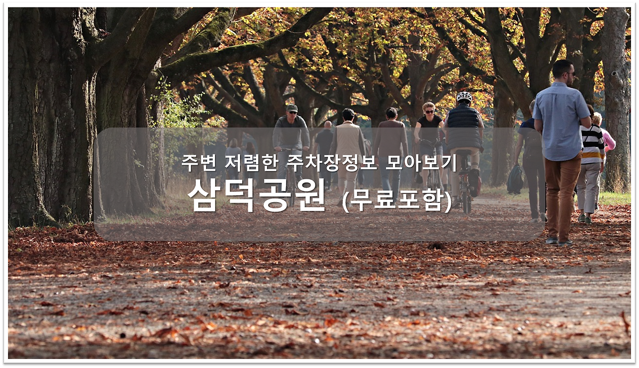 삼덕공원 주차장 Top5 저렴한 주변 주차정보 공유 무료포함 최신