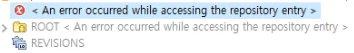 [SVN] An error occurred while accessing the repository entry.
