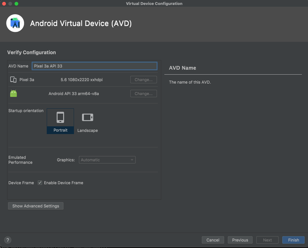 [Flutter] 안드로이드 스튜디오 AVD 에뮬레이터 실행 오류 - Android Virtual Device Error launching application on sdk ...