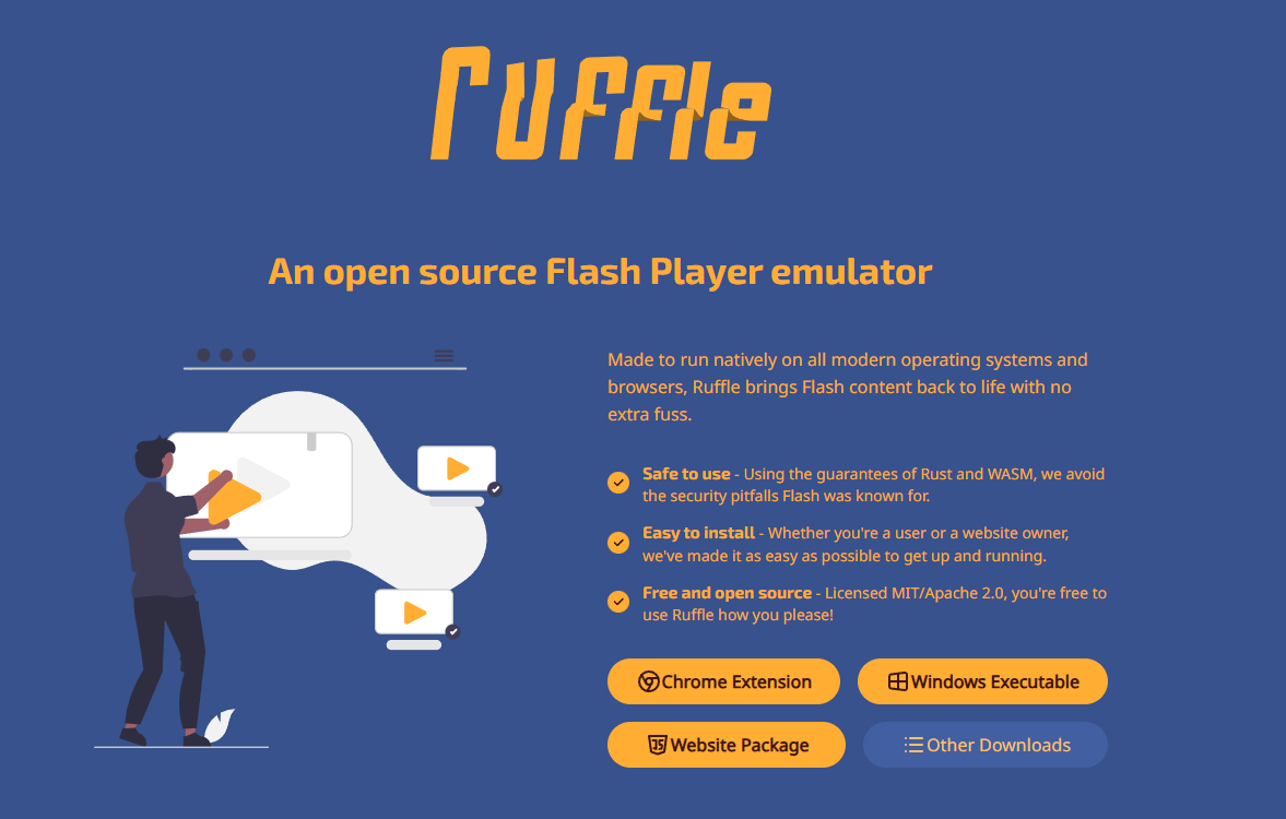 SWF 파일 실행부터 변환까지 Adobe Flash 서비스 종료
