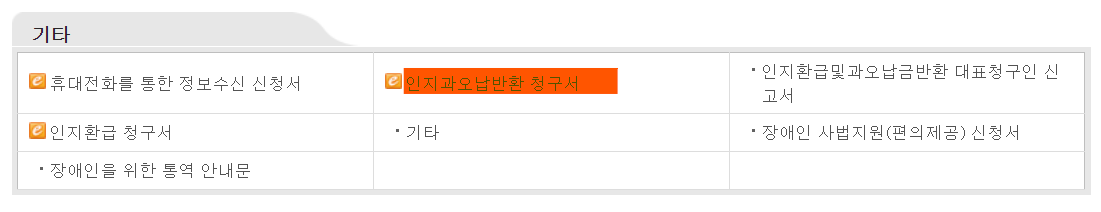 법원으로부터 과오납통지서 받았을 때 과오납금 반환 신청 방법