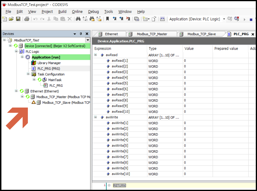 Codesys Modbus TCP Master (Client) 설정방법