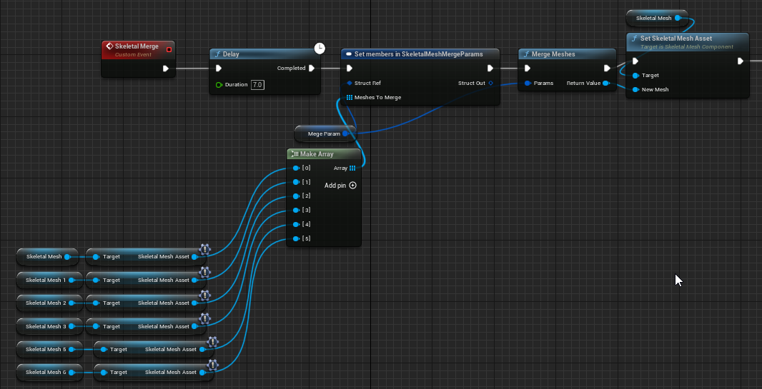 [Unreal Engien 5] Optimization - Skeletal Mesh 병합을 통한 Draw Call(드로우 콜) 감소