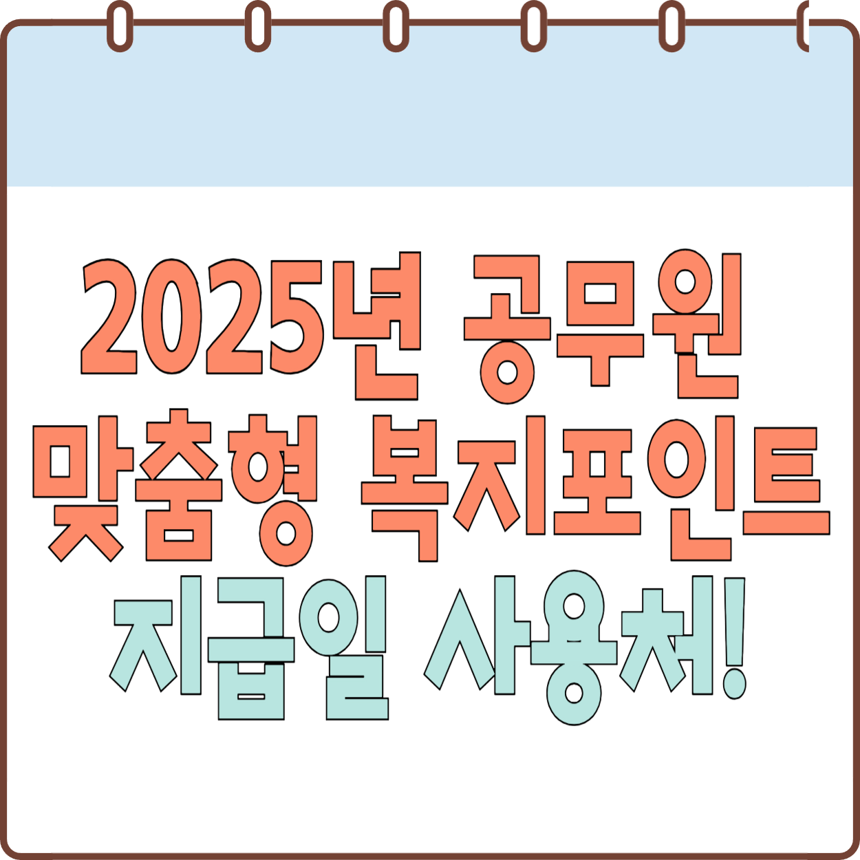 2025년 공무원 맞춤형 복지포인트 지급일 마감일 사용처