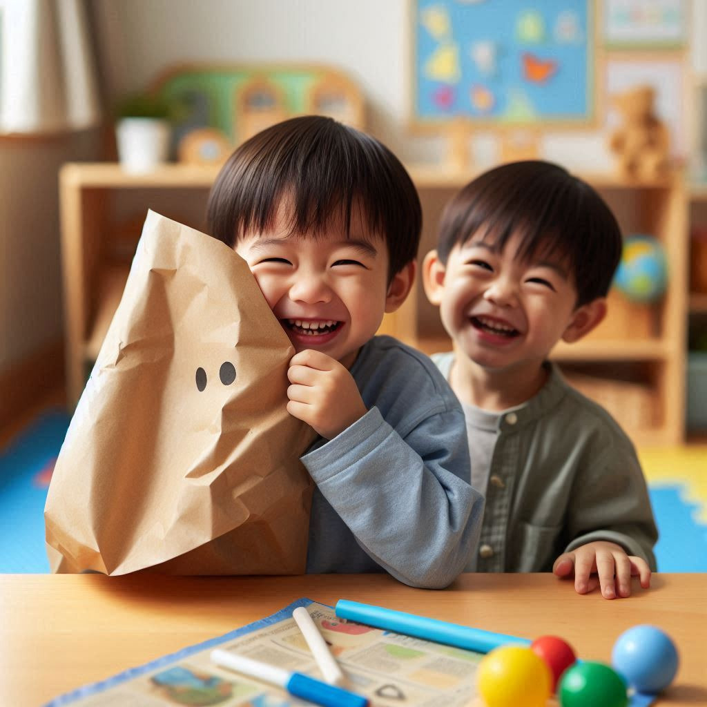 0 2세 감각탐색놀이 밀가루 풀 주머니로 까꿍 놀이해요