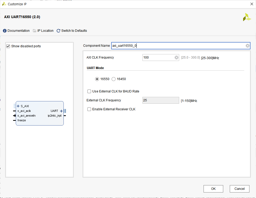 구차니의 잡동사니 모음 Xilinx Vivado Uart Ip
