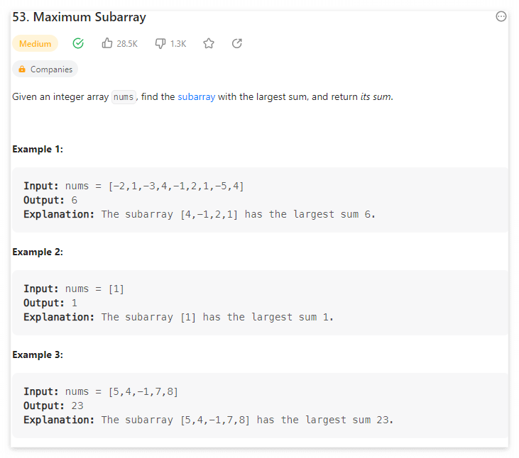 [파이썬 PYTHON · 자바 JAVA] LeetCode【Maximum Subarray】 — Eager To Learn 🌌