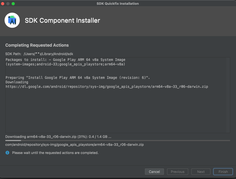 [Flutter] 안드로이드 스튜디오 AVD 에뮬레이터 실행 오류 - Android Virtual Device Error launching application on sdk ...