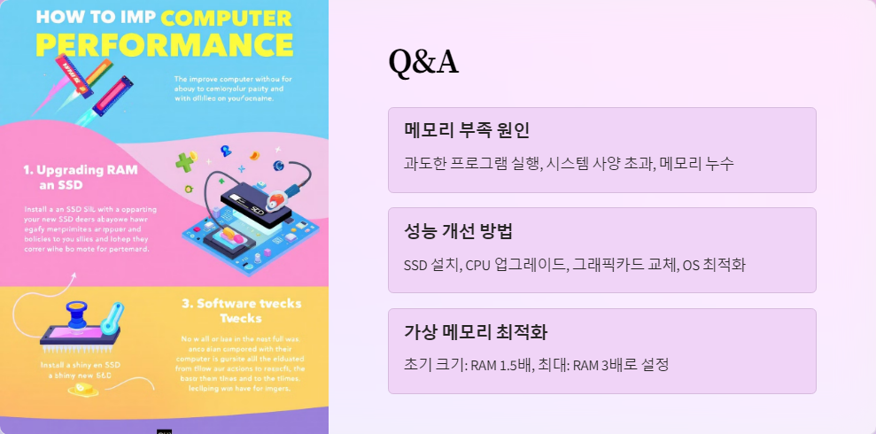 컴퓨터 메모리 부족 해결 방법 총정리