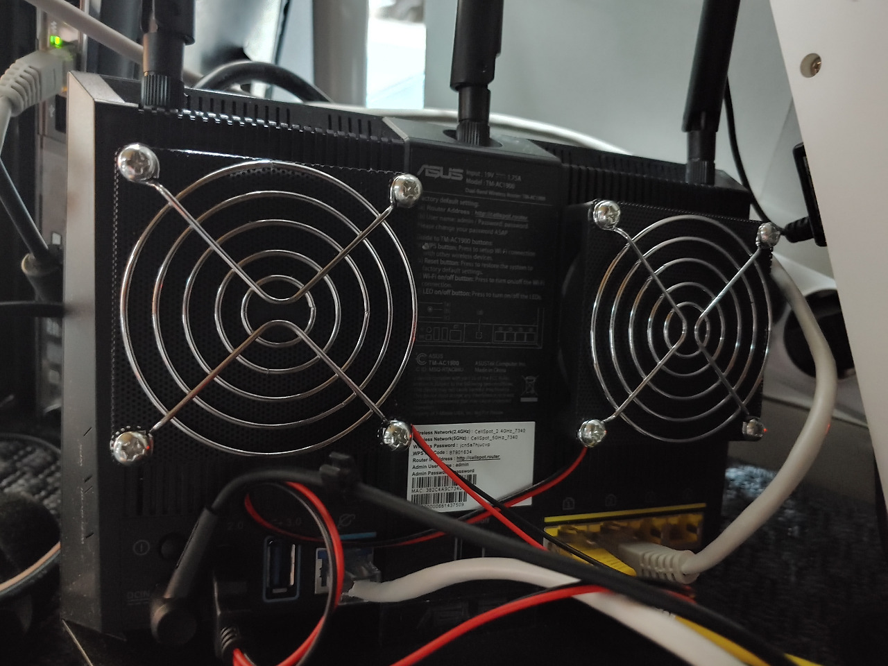 ASUS RT-AC68U 알리 USB 쿨링팬 설치, 공유기 쿨러 공유기 라우터 온도 낮추기