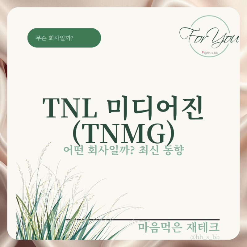 TNL 미디어진(TNMG)은 어떤 회사일까? 최신 동향