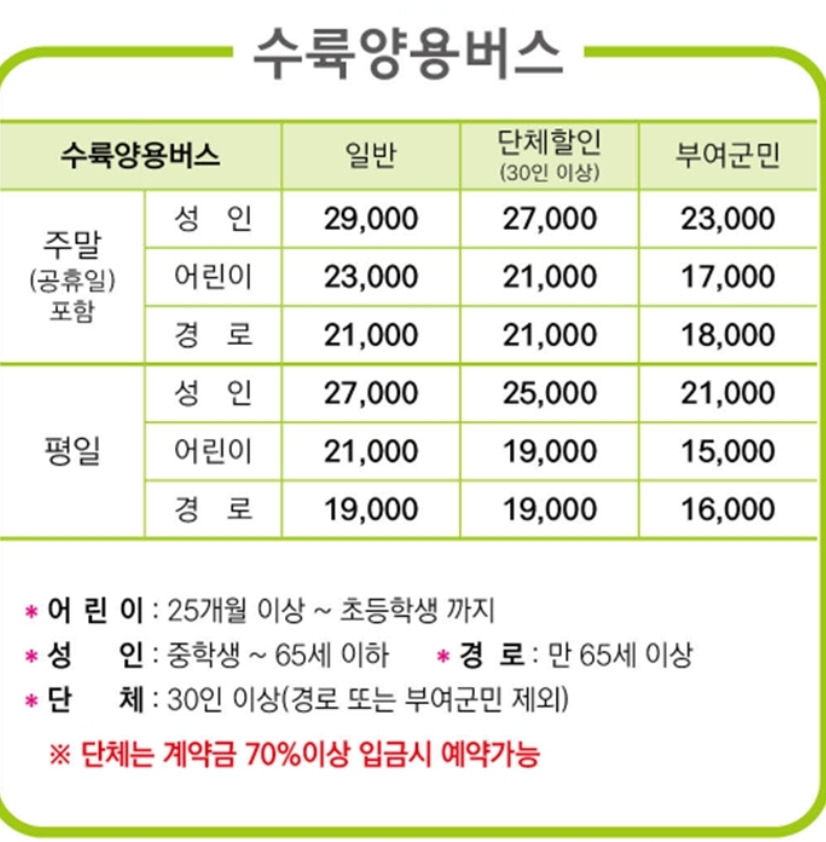 부여여행 수륙양용버스 부여 아이와 가볼만한 곳 부여 비오는날 이용안내 예약 요금 환불규정 운영시간 운행코스