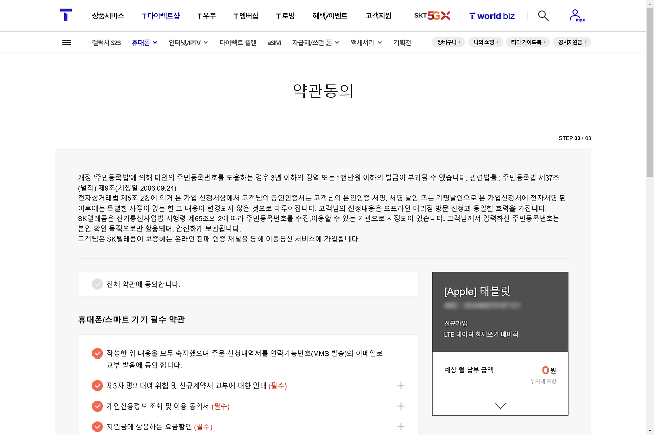 Skt Lte데이터 함께쓰기 무료개통 방법 아이패드 미니 6세대 개통기