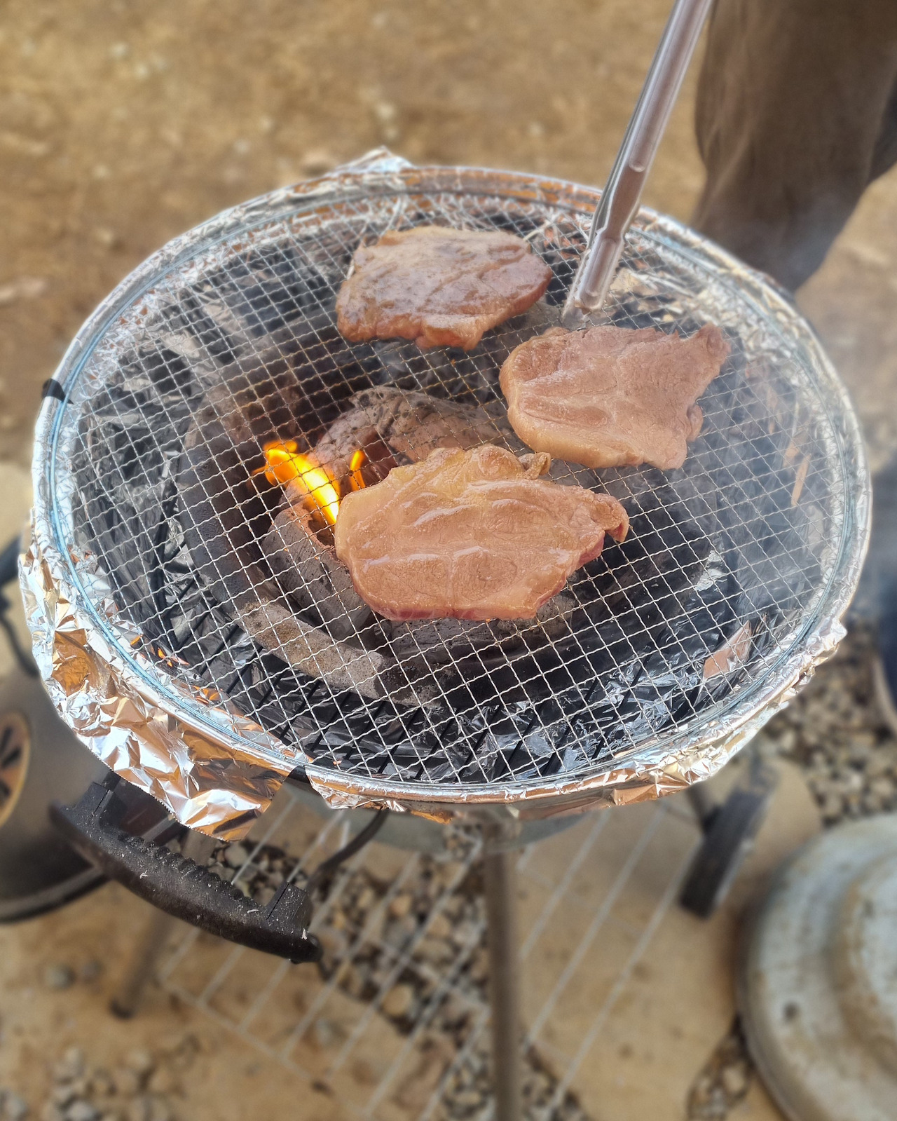 숯불 바베큐 도심 속 그릴