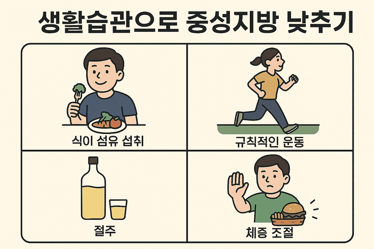 중성지방 낮추는 법 총정리 식단 운동 생활습관까지 — 라이프포션