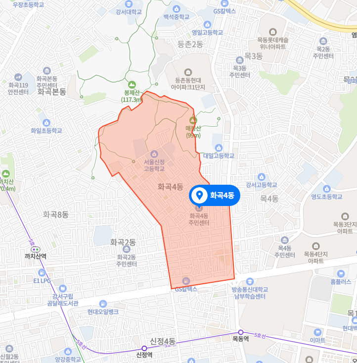 화곡4동 등촌2동 모아타운 구역도 입니다 화곡동4 모아타운 재개발