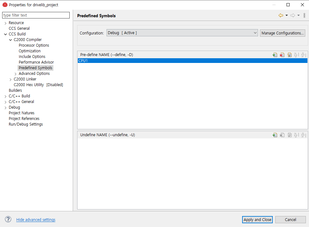 CCS, Code Composer Studio ] 재사용 용이한 Portable Project 만들기 (device_support 와 driverlib 모두 사용)