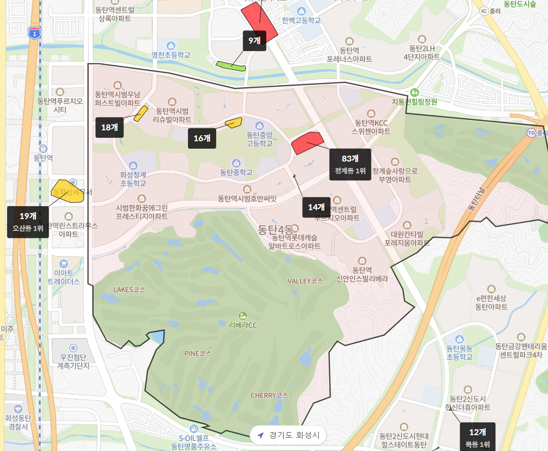 경기도 화성시 인구 인구수 세대수 연령별 인구 비율 전출입 인구 등