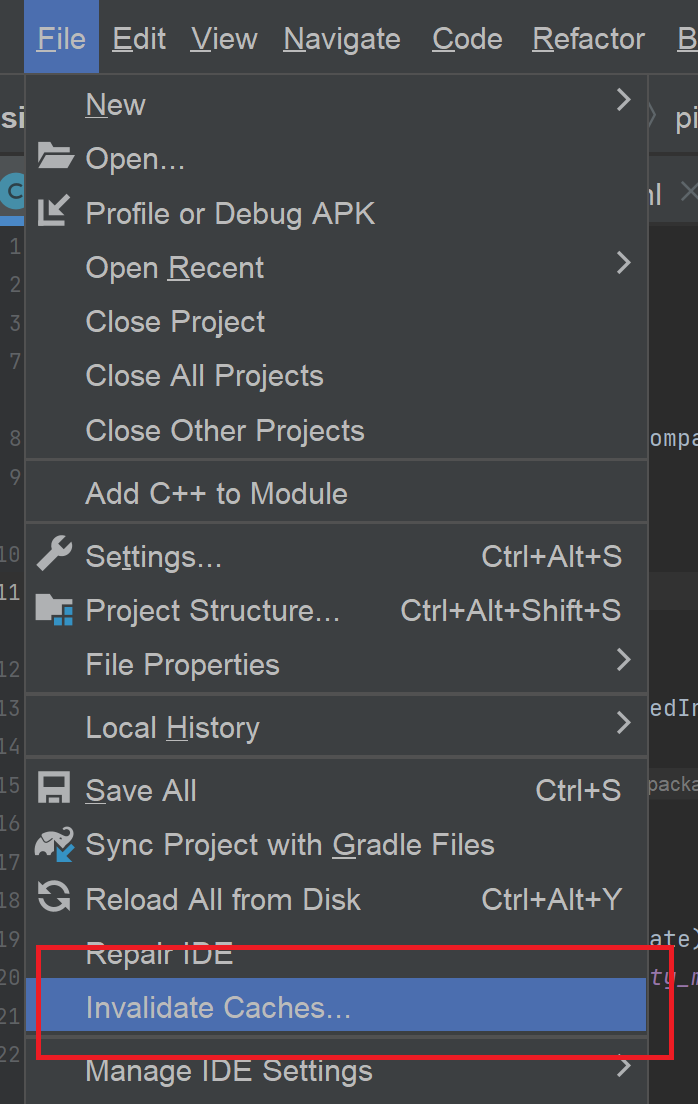 Cannot resolve symbol 에러 해결 방법